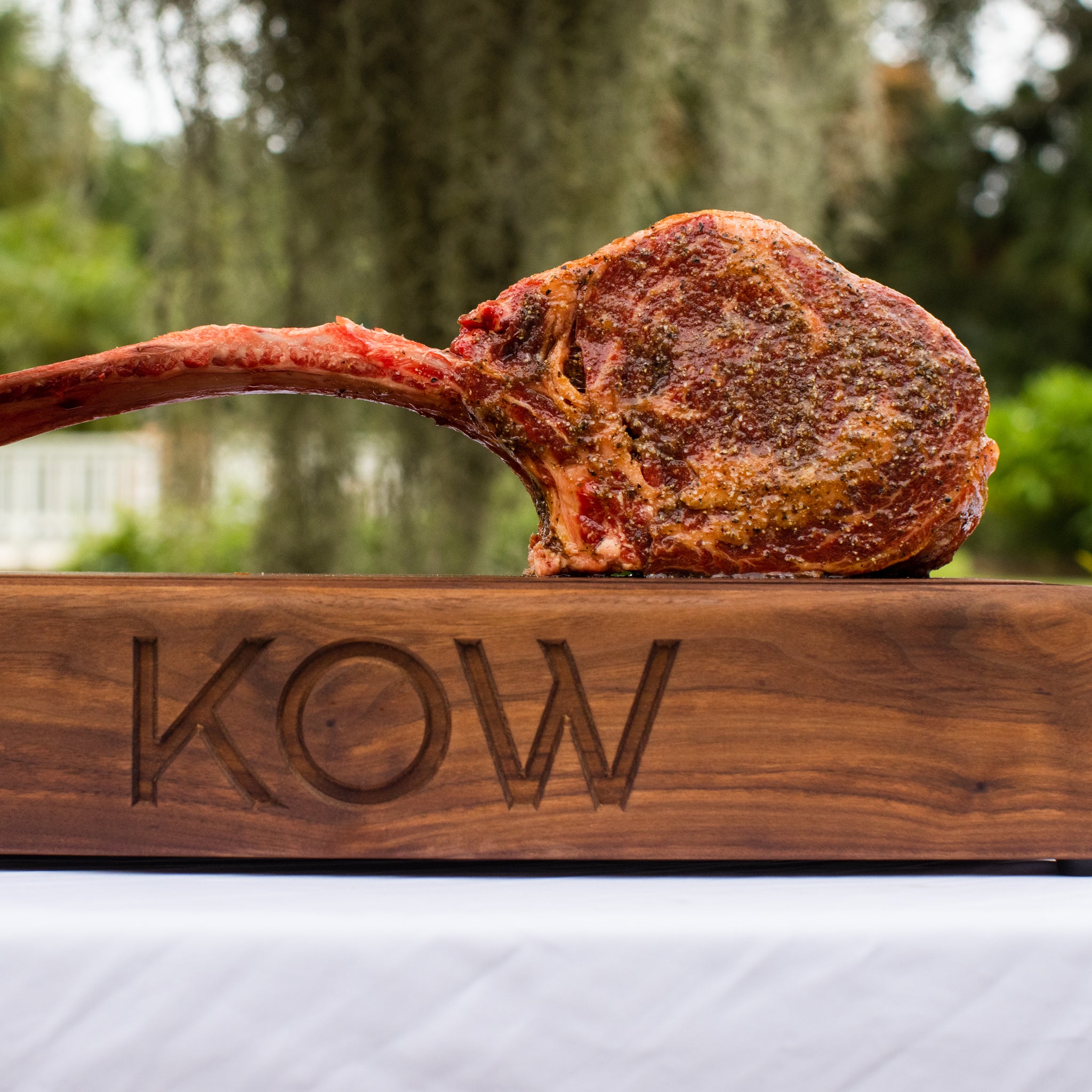American Wagyu Beef Ribeye Tomahawk Steak | Wagyu Kowboy Ribeye – KOW ...